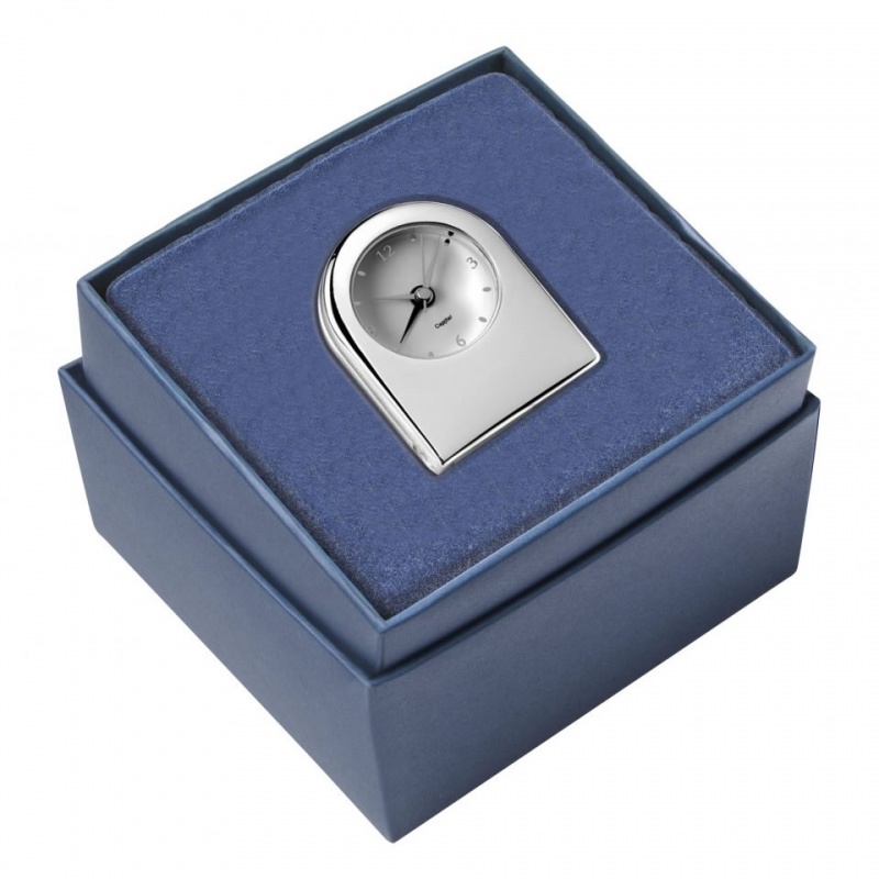 Engraved Silver Plated Travel Alarm Clocks - Business Gifts Express